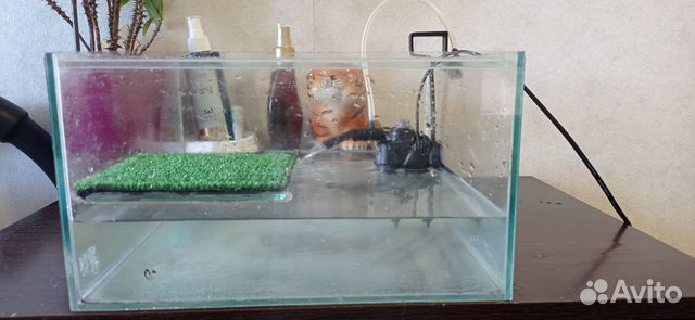 Аквариум для черепахи+фильтр для воды